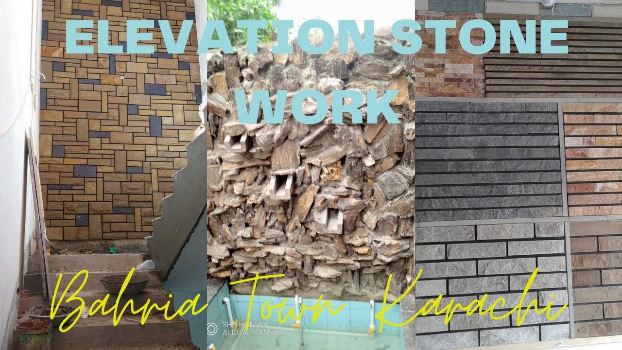 Stone Cladding | Bahria Villas Elevation | Front Stone Elevation ...