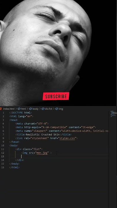 Realistic Cracked Skin In Css Only 60s Shorts Newtoyou Youtube 