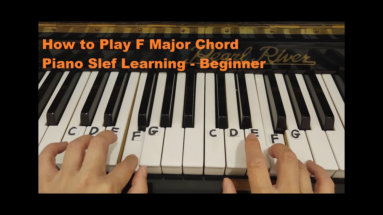 [P 11] Easy Piano- How to Play F Major Chord- Piano Beginner - YouTube
