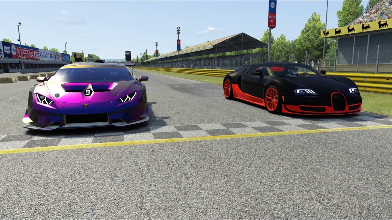 Lamborghini Huracan Alex Choi's Unicorn V4 1083whp vs Bugatti Veyron 16 ...