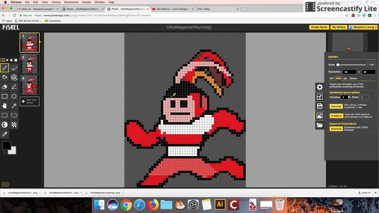 Stencyl - Player Designer - Lesson 1 - Character Animation Import and ...