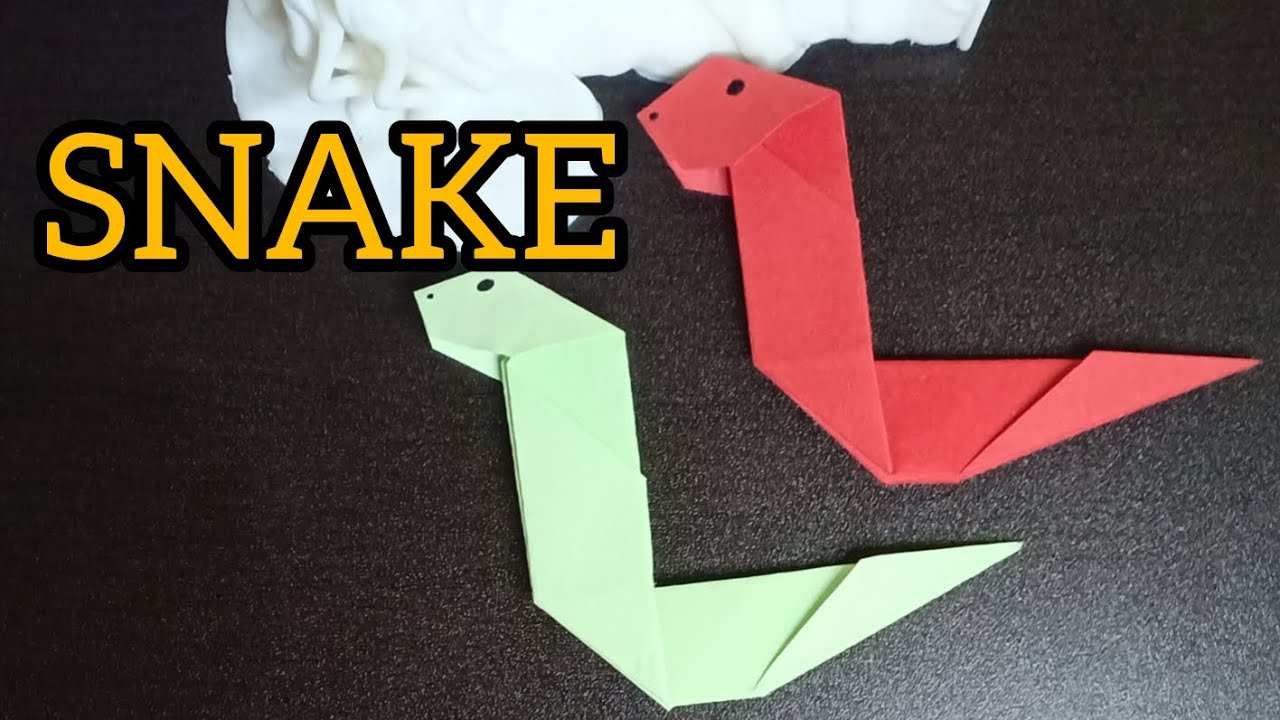 SNAKE Easy Origami Tutorial | How to make SNAKE Paper | DIY - YouTube