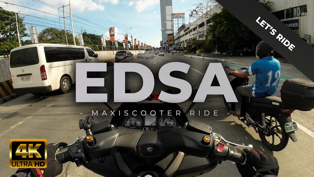 Quezon City to Makati via EDSA motorcycle ride scooter ride in 4K ...