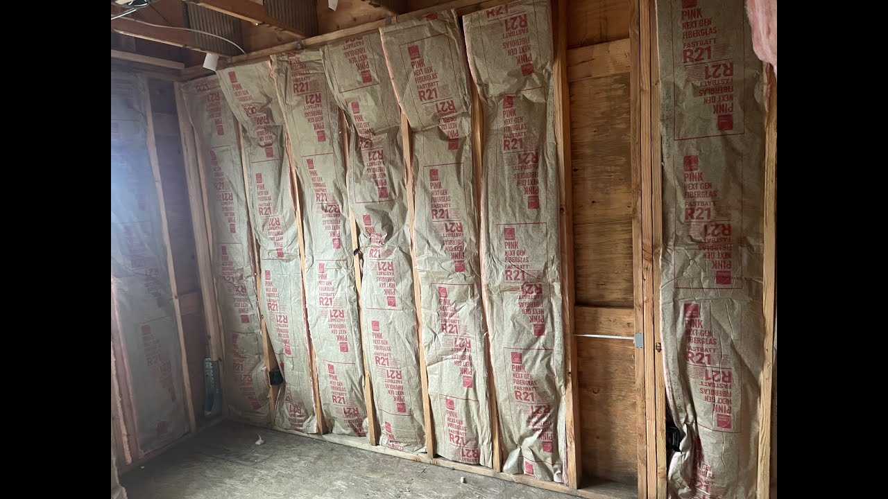 Insulation Installation and Drywall Delivery - YouTube