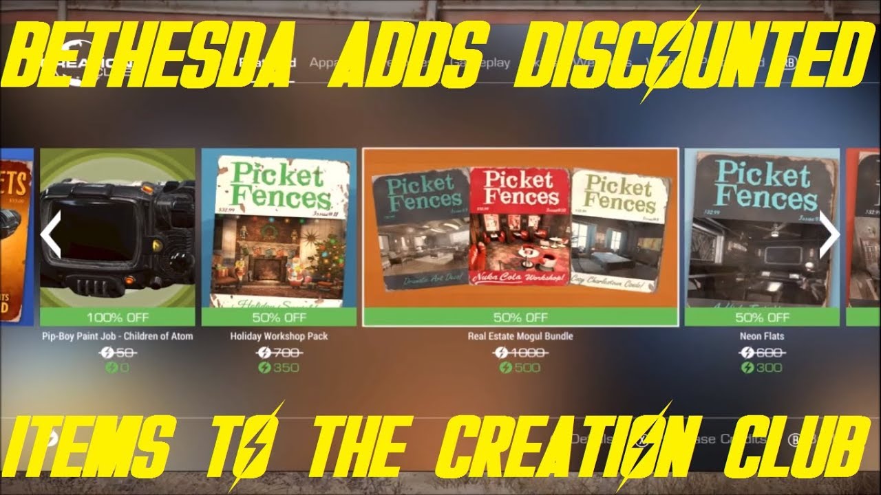 Bethesda Add More New Discounted Items To Creation Club Featured Page ...