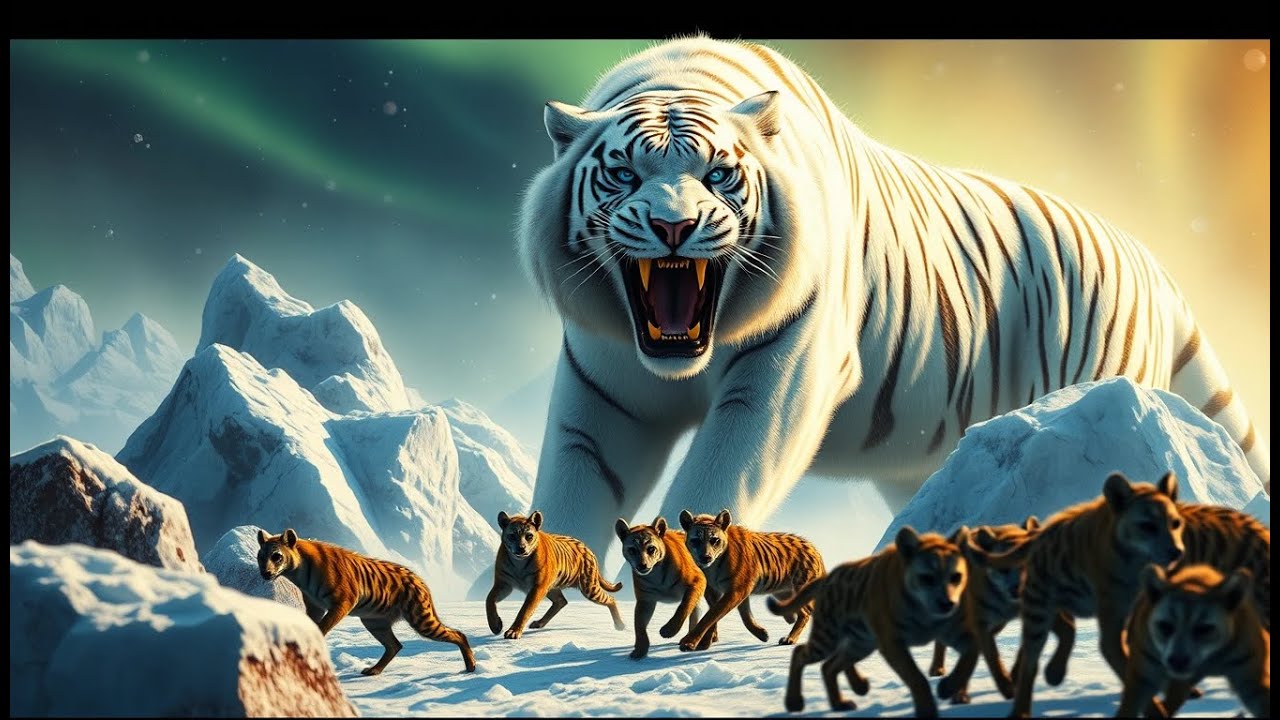 The Giant Polar Tiger’s Last Stand Epic Battle Against 10 Hyenas I # ...