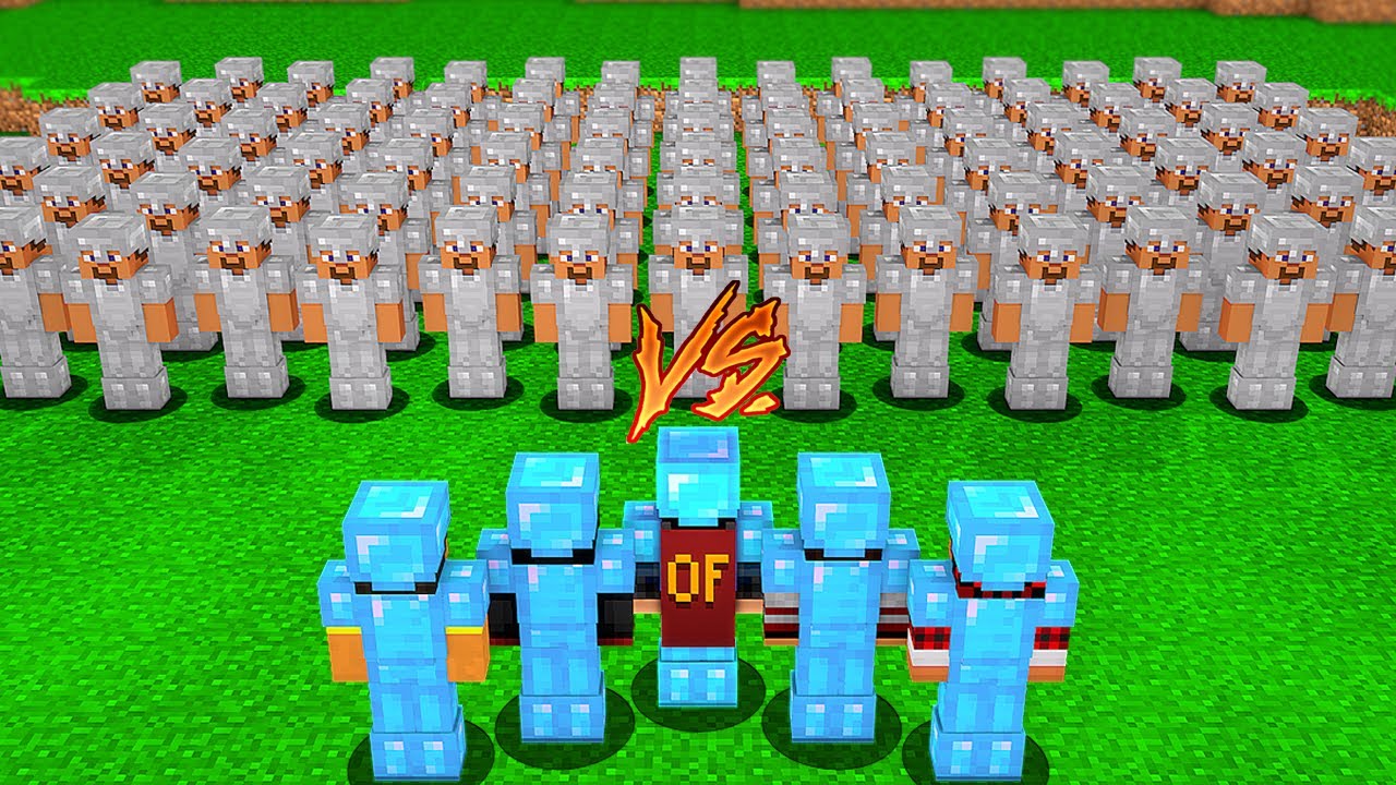 ⭐Minecraft : 100 NOOBS vs 5 PRO !!! - YouTube