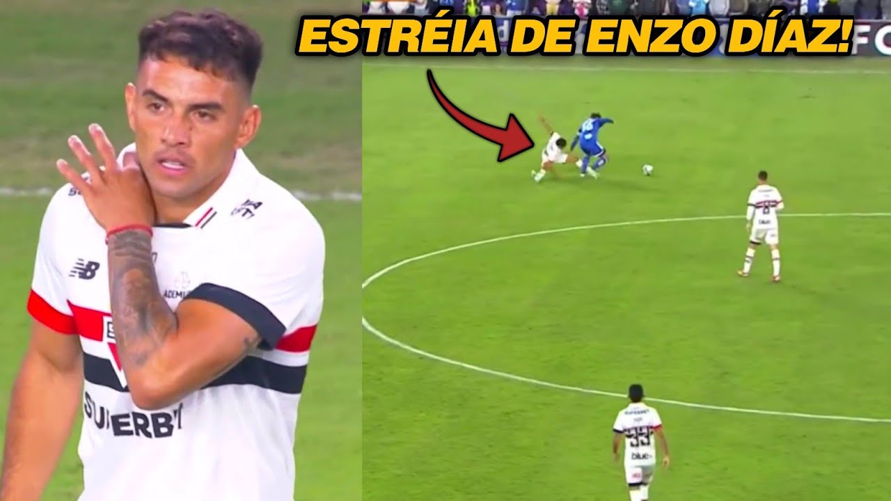 ESTRÉIA DE ENZO DÍAZ NO SÃO PAULO - YouTube