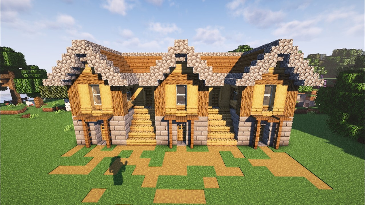 Minecraft: Trio House Tutorial #minecraft - YouTube