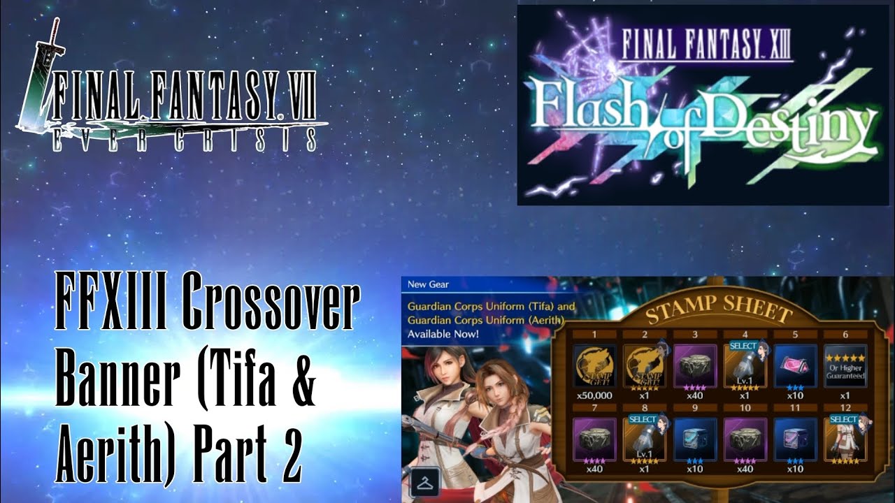 FF7EC - FFXIII Crossover Banner (Tifa & Aerith) Part 2 - YouTube