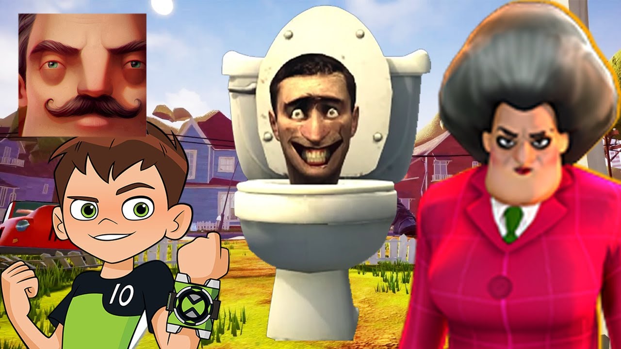 Hello Neighbor - New Secret Neighbor Skibidi Toilet Scary Teacher Alien ...