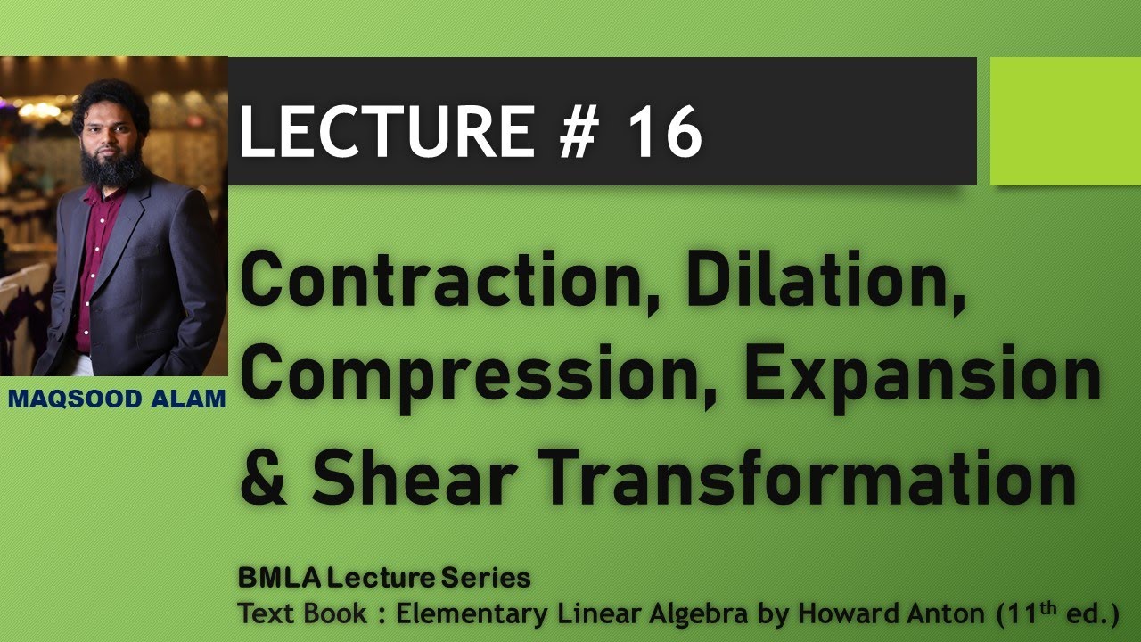 Contraction, Dilation, Compression, Expansion & Shear - YouTube