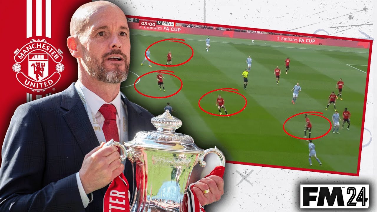 TEN HAG's 442 Strikerless tactic in FM24 - YouTube