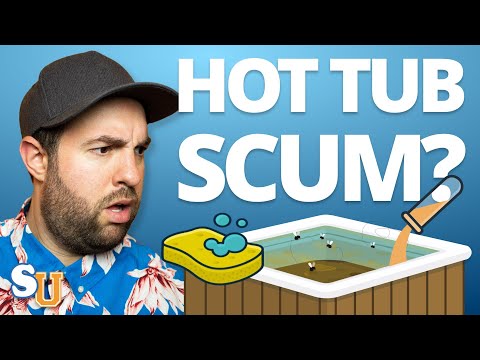 How To Clean A HOT TUB Scum Ring