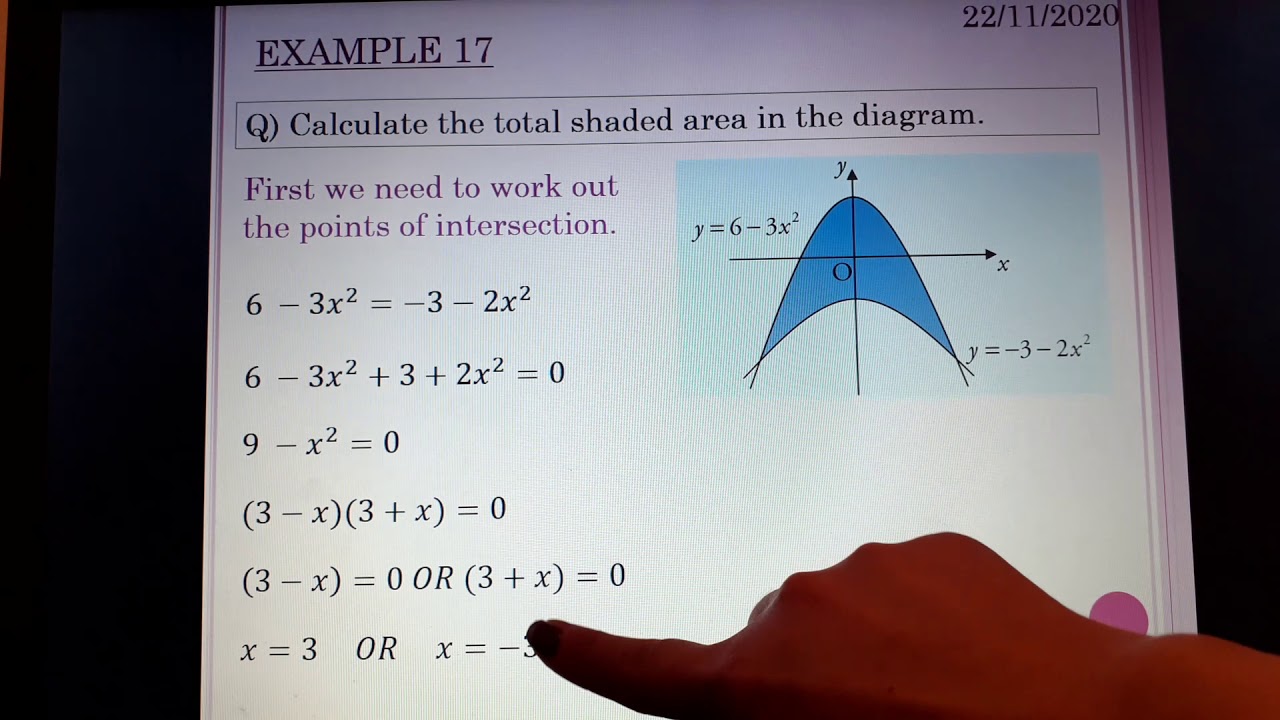 Higher Maths Integration - Areas Between Two Curves - YouTube