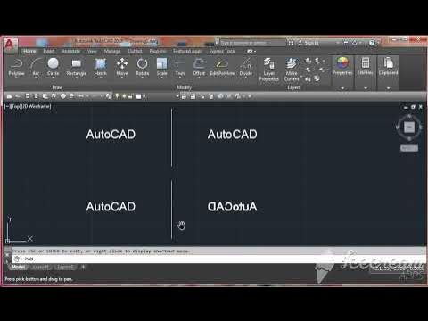 How To Use Mirror Command in AutoCAD / MIRRTEXT Command / AutoCAD Tips ...