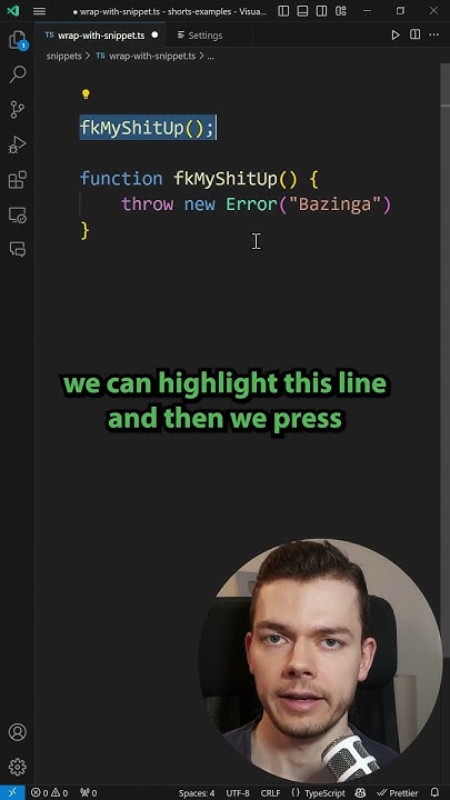 VS Code: Surround With Snippet ⌨️💡 #vscode #vscodetips #javascript #javascriptdeveloper - YouTube