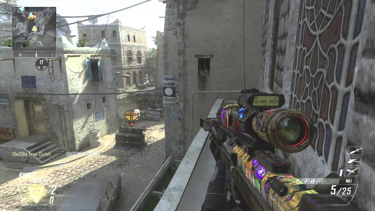 COD Black Ops2 Search and Destroy on YEMEN|DSR-50 W/GRAFFITI CAMO - YouTube