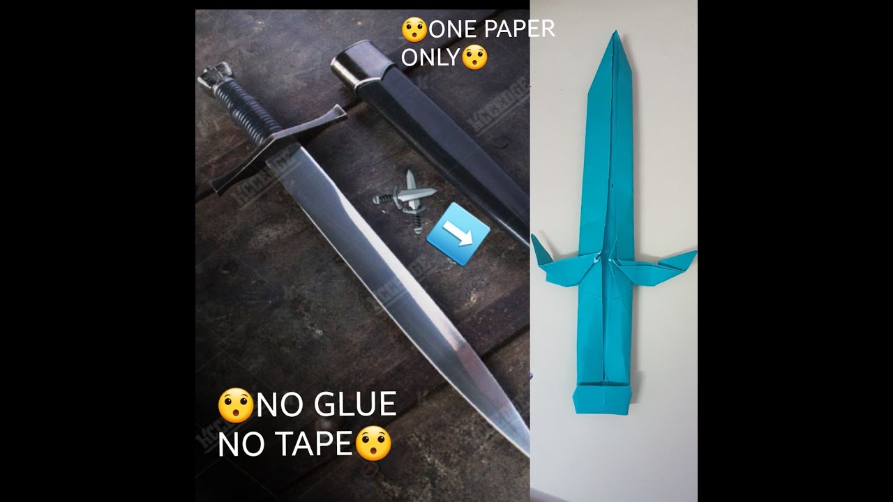ASSASIN'S BLADE|EASY DIY|ONE PAPER|NO GLUE NO TAPE|ORIGAMI WEAPON'S ...