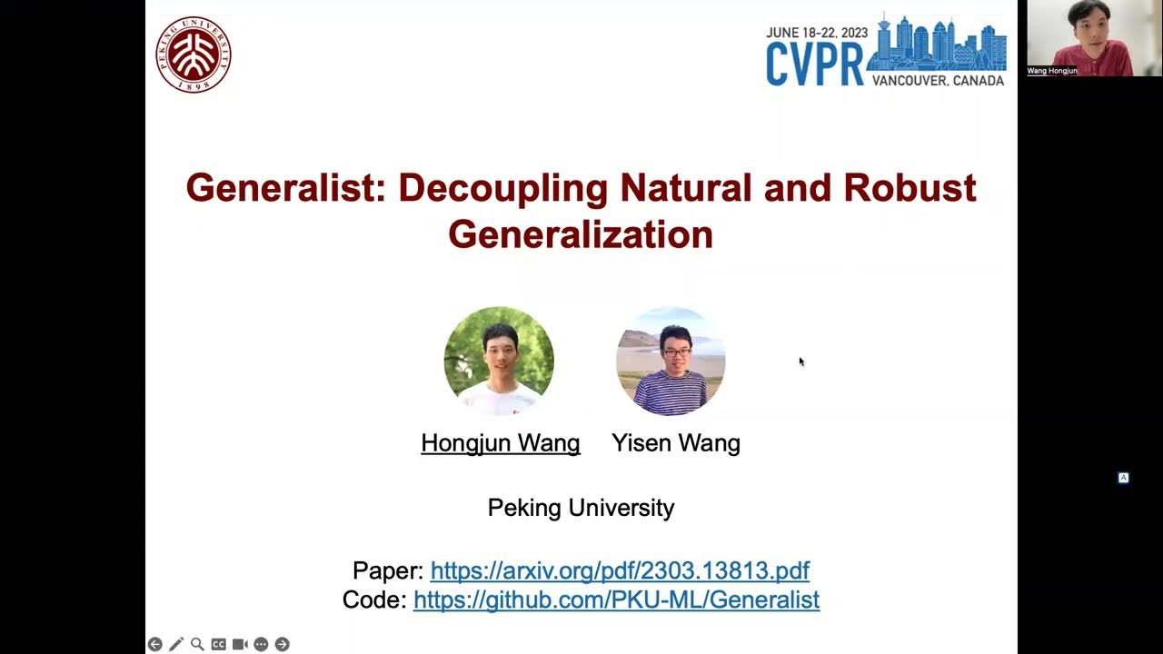 [CVPR 2023 Highlight] Generalist: Decoupling Natural and Robust Generalization - YouTube