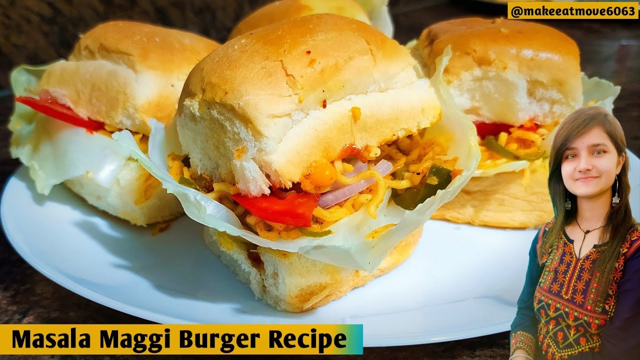 मसालेदार मैगी बर्गर रेसिपी | Masala Maggi Burger Recipe | Spicy Twist ...