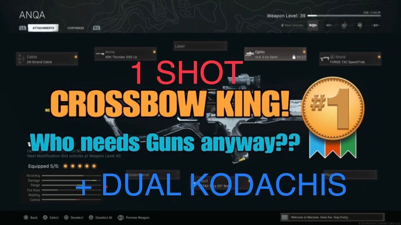 Warzone - 1 SHOT - Broken CROSSBOW Loadout + Dual KODACHIS - Who needs ...