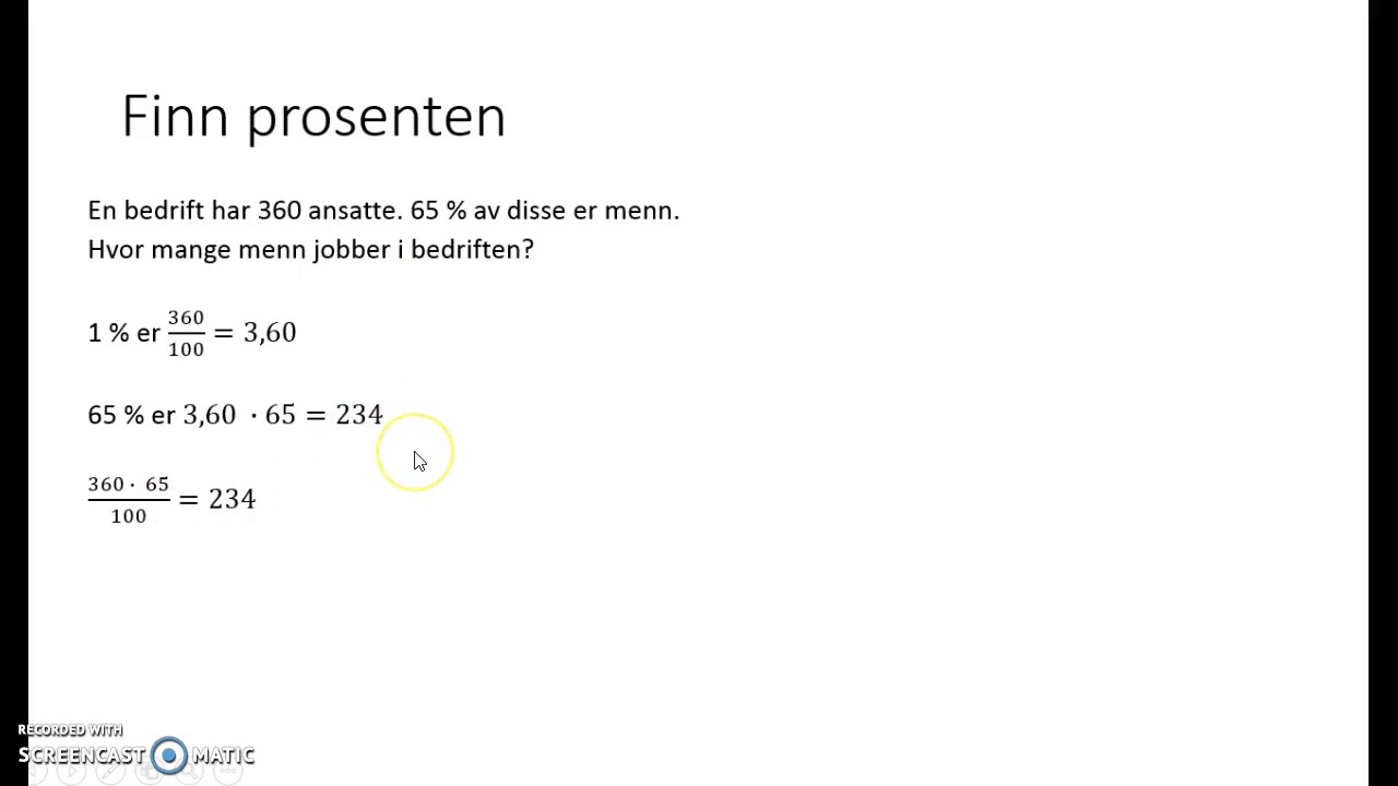 1E Prosentregning del 1 - YouTube