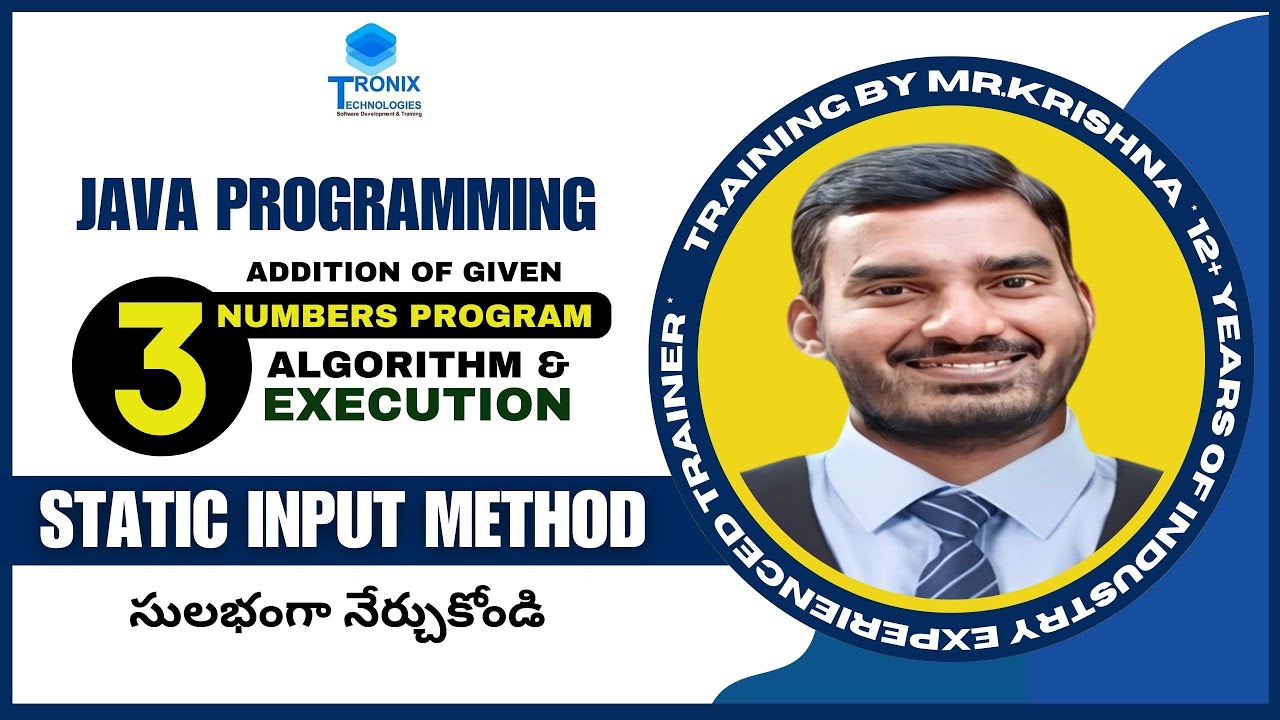 Addition Of Given 3 Numbers Program Algorithm And Execution Java 8660