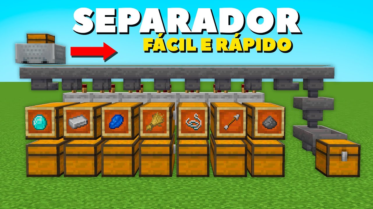 ️ SEPARADOR DE ITENS MAIS FÁCIL do MINECRAFT (Java & Bedrock) - YouTube