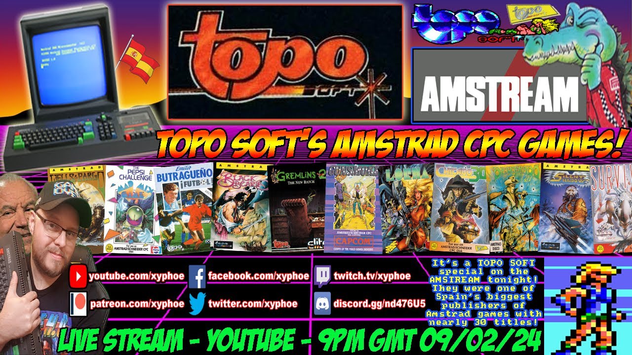 [AMSTRAD CPC] ⚡️AMSTREAM 🕹️🇪🇸 Topo Soft's Amstrad Games Special! ⭐️ ...