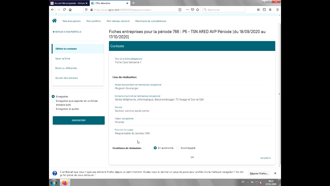 Création d'une fiche sur Cpro - YouTube