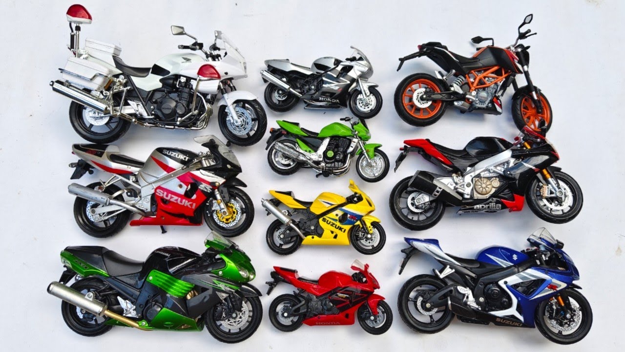 Review Diecast Model Motorcycles 1/12 Scale, Honda Police Bike, Suzuki ...
