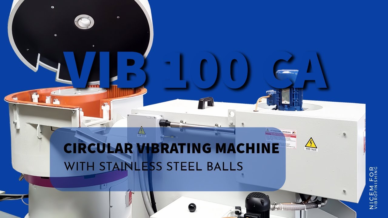 Nicem SpA | Vibrofinishing plant with screw washing machine - YouTube