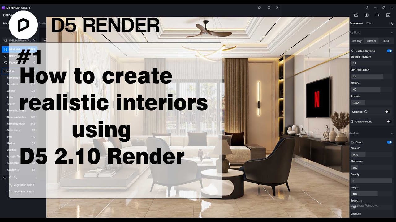 How to Create Realistic Interior Using D5 Render 2.10 | 3dsMax+D5 ...