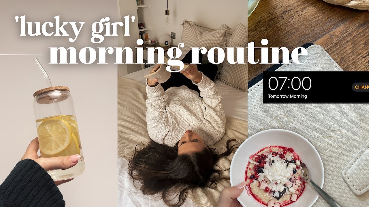 7am LUCKY GIRL morning routine | simple, aesthetic ☁️ - YouTube