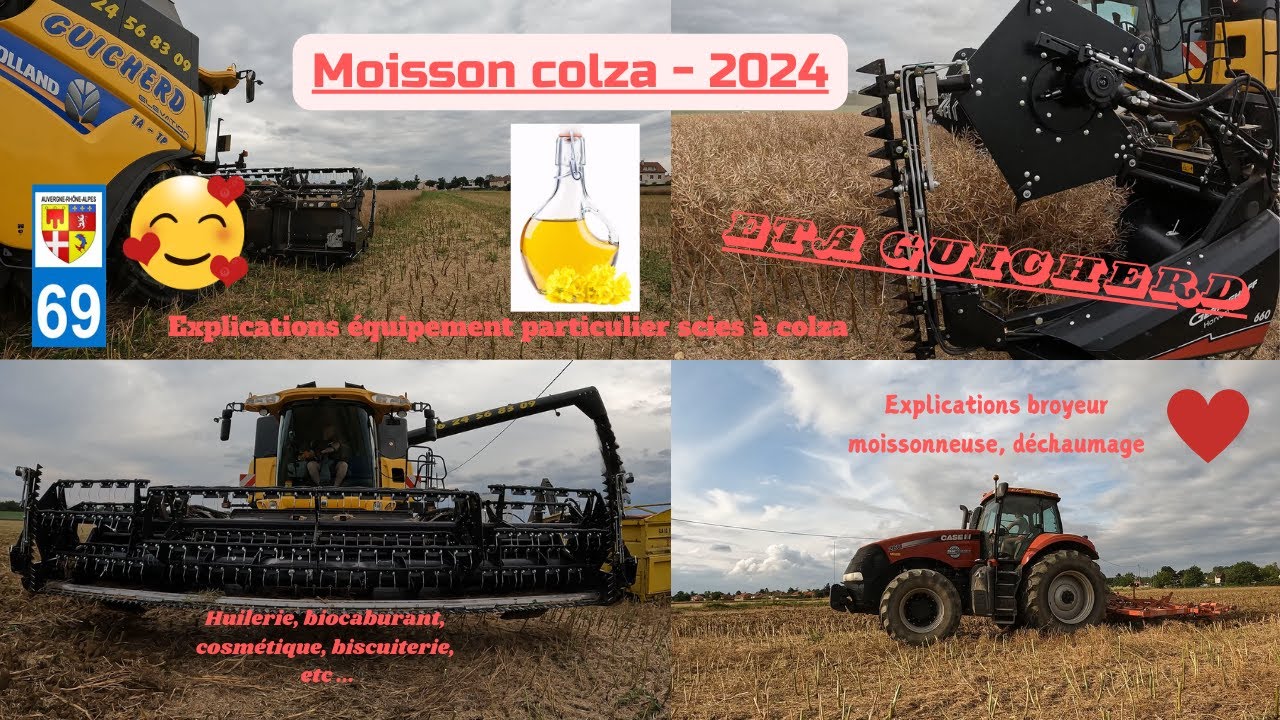 Moisson de colza / Explications équipement particulier scies à colza ...