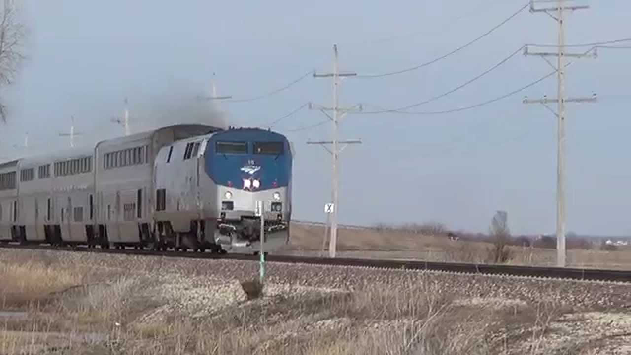 Amtrak 16 South Gardner, IL - YouTube