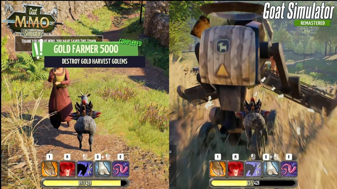 Gold Farmer 5000 - Gold Fields (MMO) - Goat Simulator Remastered - YouTube