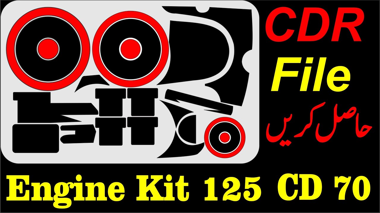 Bike Decoration||engine kit sticker 125 and cd 70 CDR file - YouTube