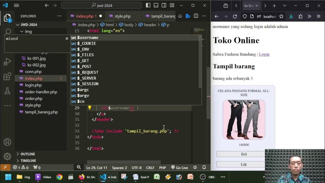 Pembahasan Soal Praktikum Junior Web Developer Part-3 | Hak Akses Login Admin dan Pengunjung ...