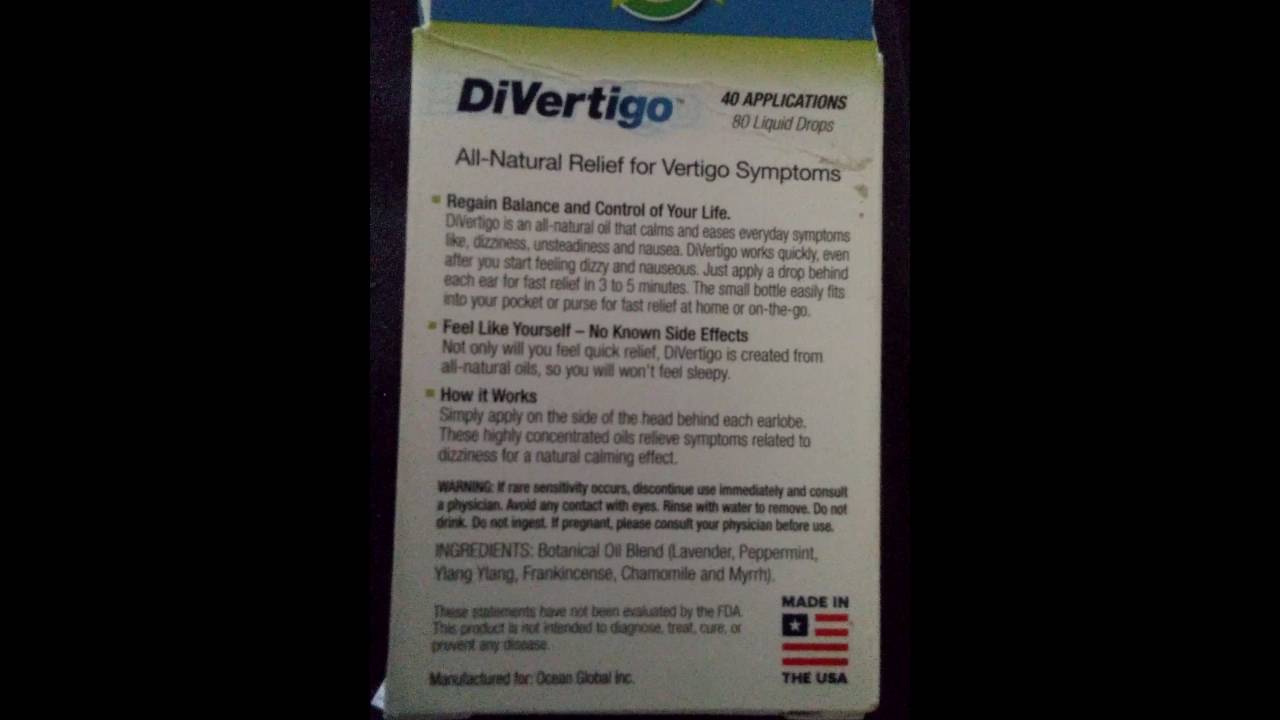 DiVertigo oil for dizzy, vertigo spells (Anxiety) - YouTube