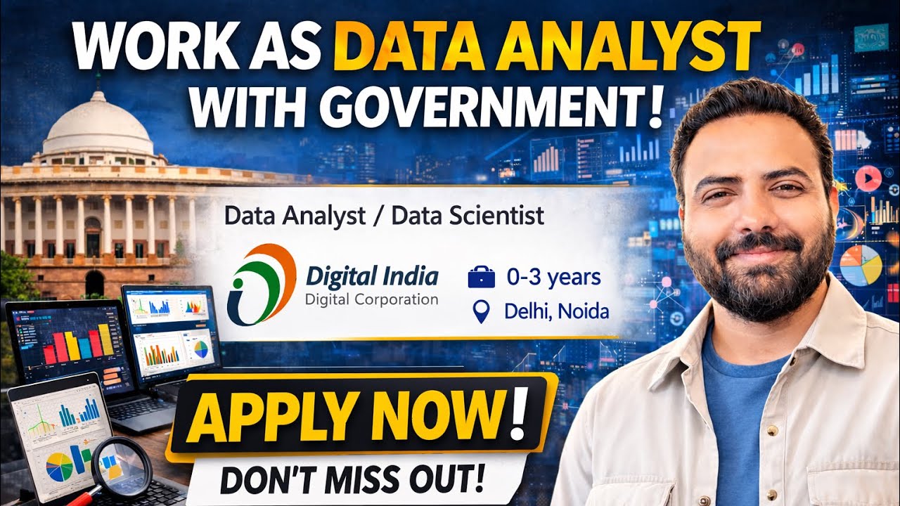 Government Data Analyst & Data Scientist Jobs | 0–3 Yrs | Last Date 1st ...