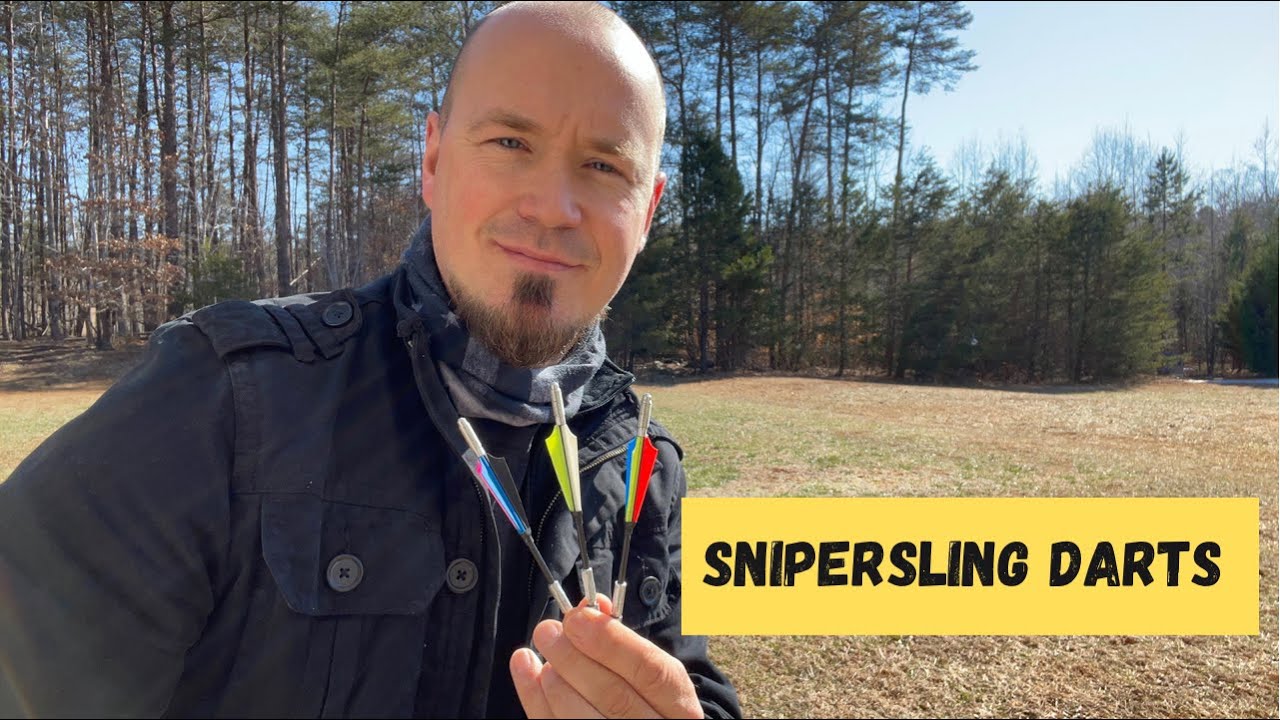 Slingshot darts from Snipersling - YouTube