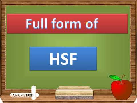 Full form of HSF - YouTube