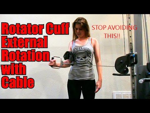 Cable Rotator Cuff External Rotation | Fix Shoulder Pain - YouTube