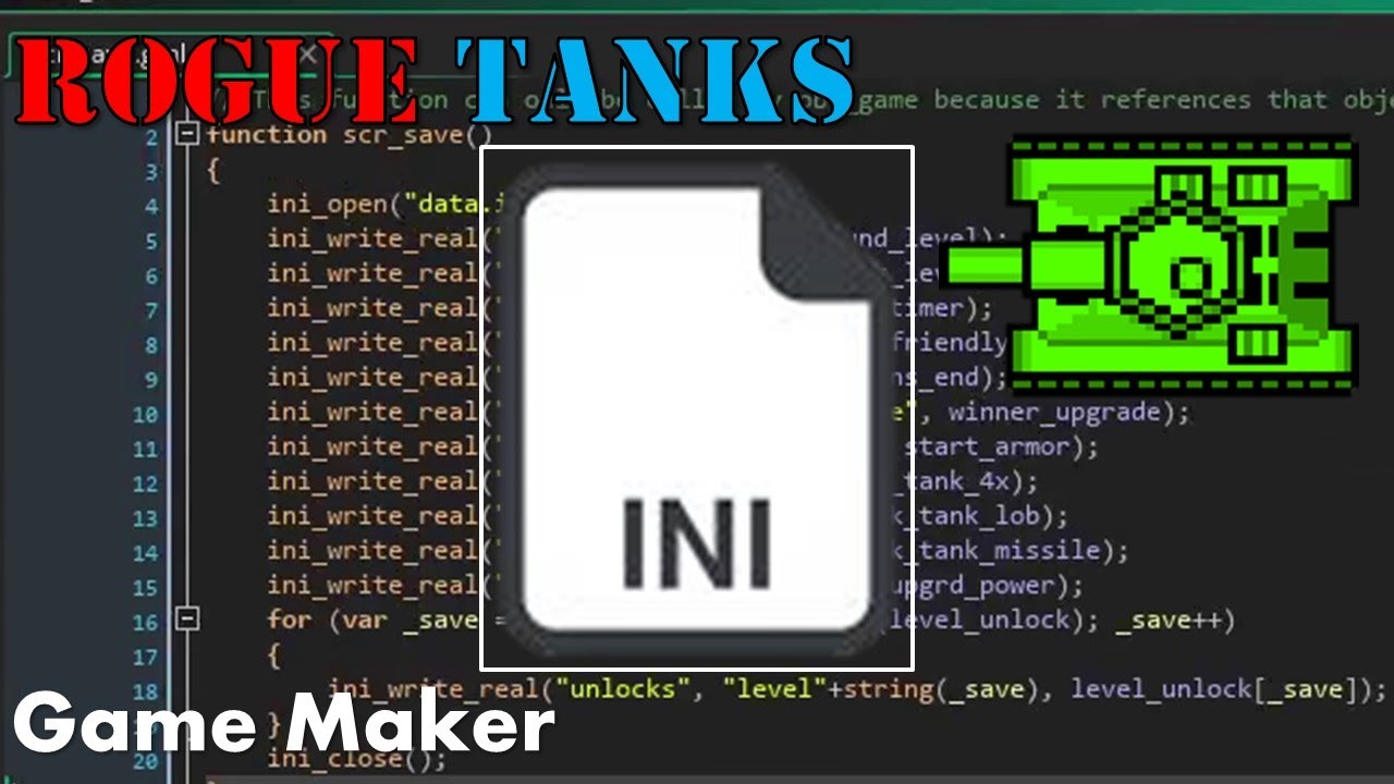 How to Save and Load Data Using ini Files - Rogue Tanks Dev Log Day 18 ...