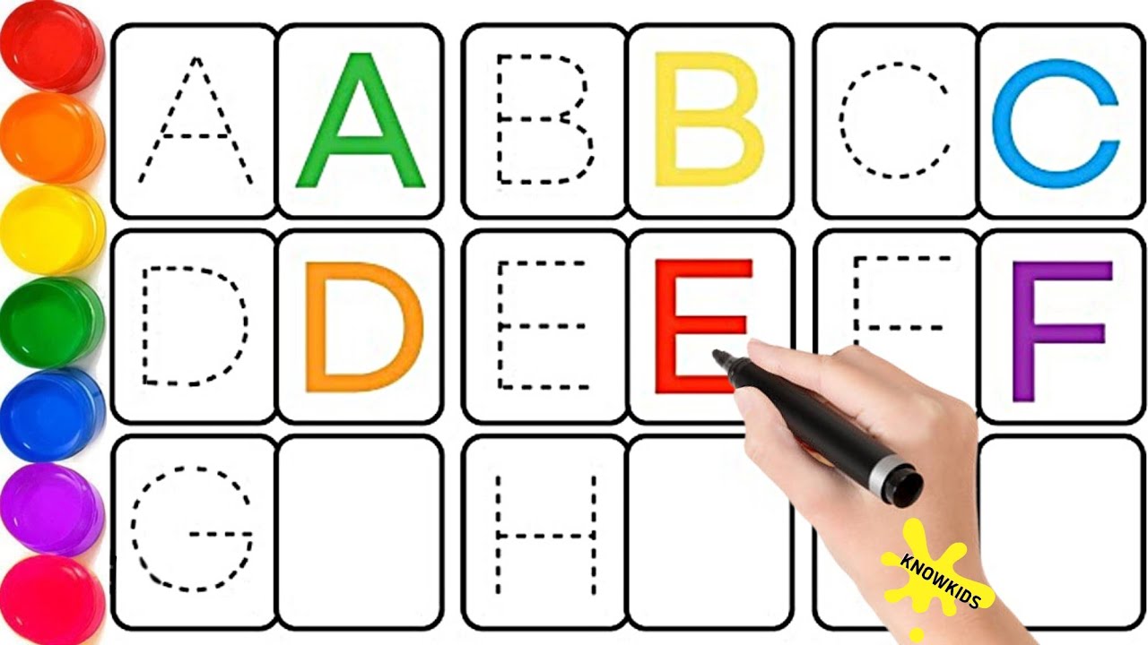 Learn to write Abcd | Learn to draw 2d shapes | Learn counting 1-10 for ...