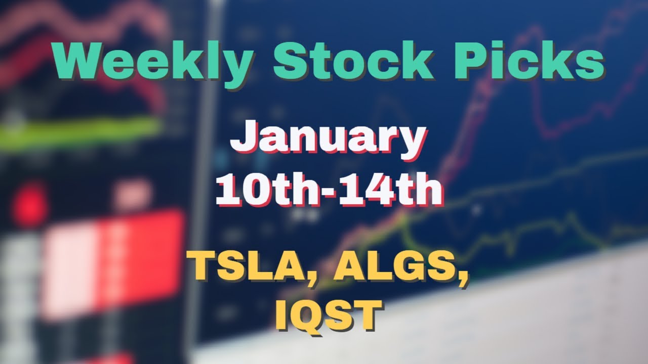 Weekly Stock Picks January 10th-14th TSLA, ALGS, IQST - YouTube