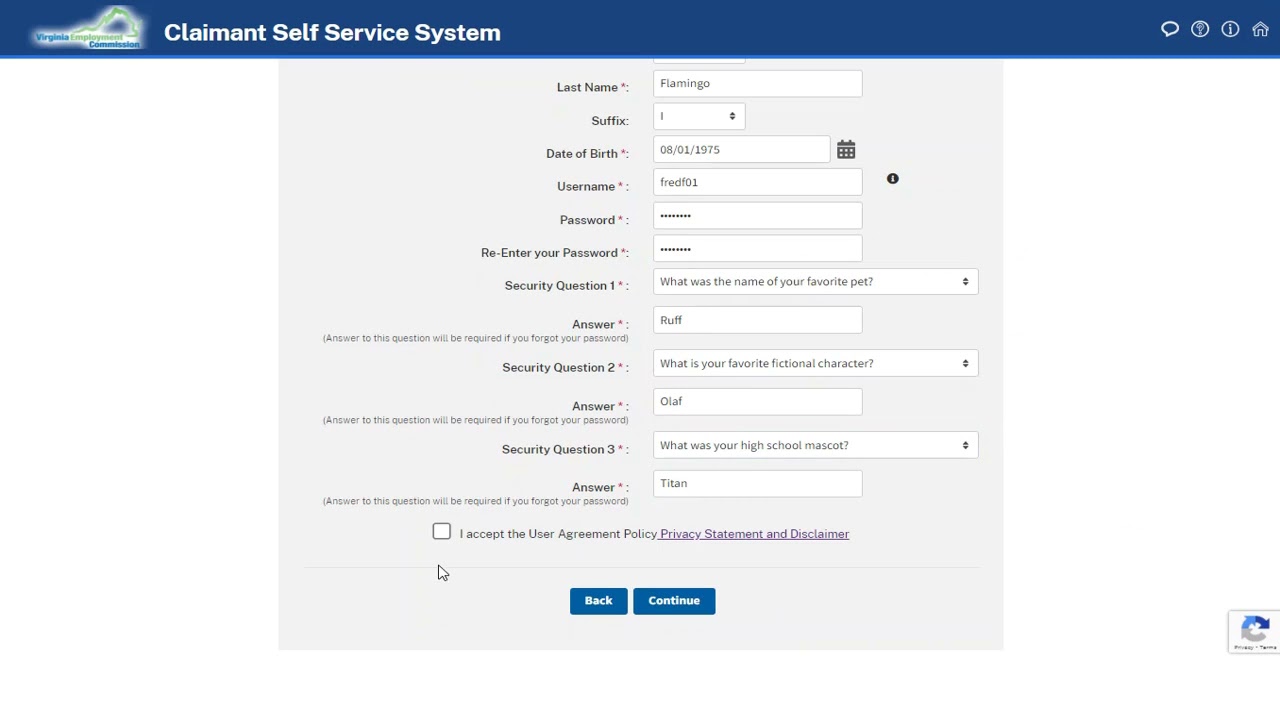 Create Account - Existing Claimant - YouTube
