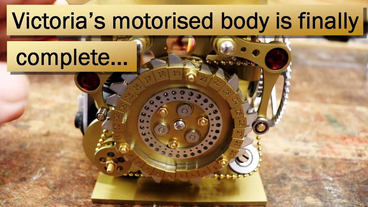Victoria the singing automaton's body is painted! - YouTube
